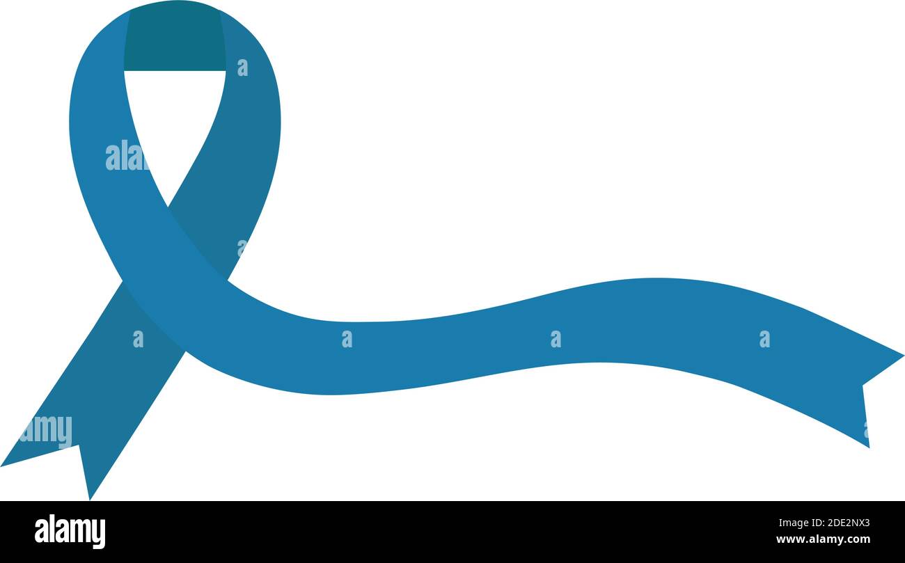 blue ribbon symbol campaign isolated icon Stock Vector Image & Art - Alamy