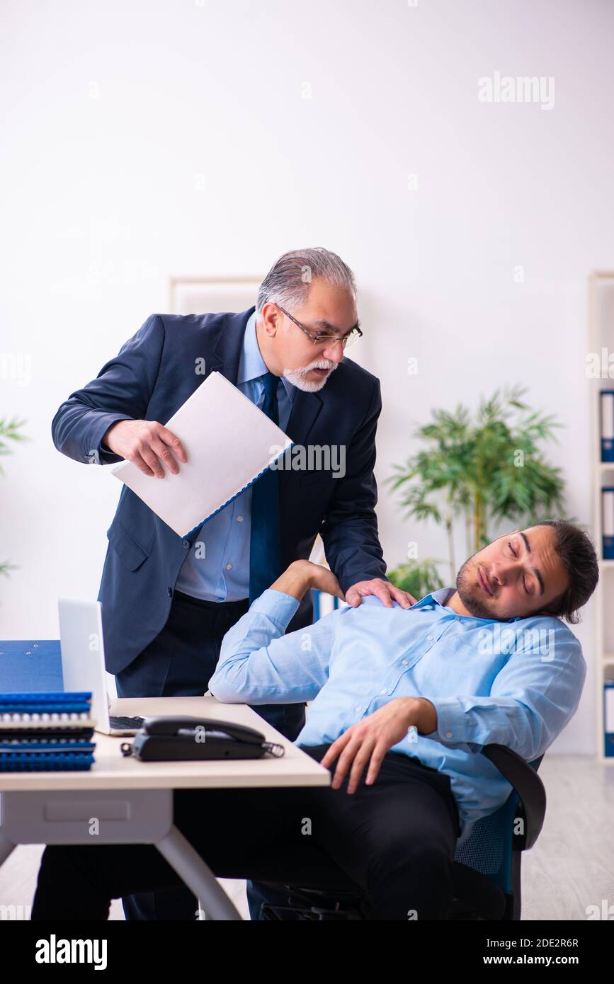 Tired boss angry assistant corporate hi-res stock photography and ...