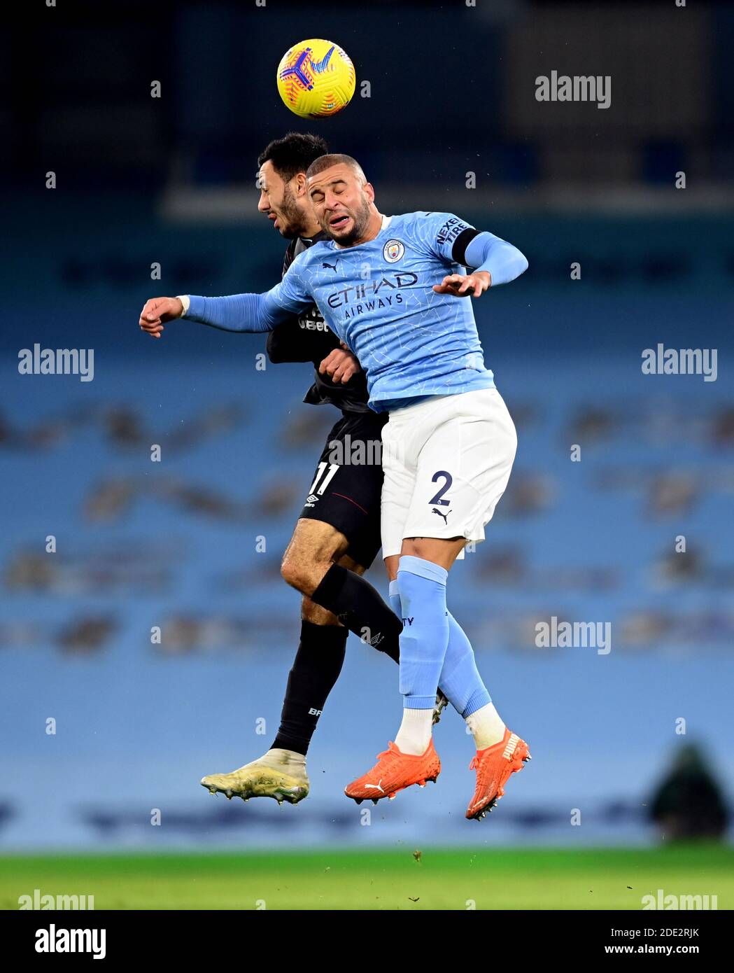 Manchester City's Kyle Walker (right) and Burnley's Dwight McNeil ...