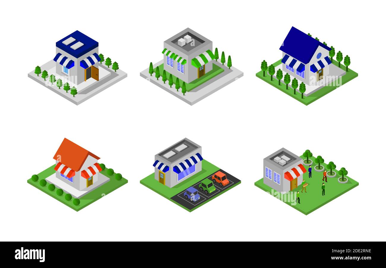 Internet shopping icons isometric Cut Out Stock Images & Pictures - Alamy