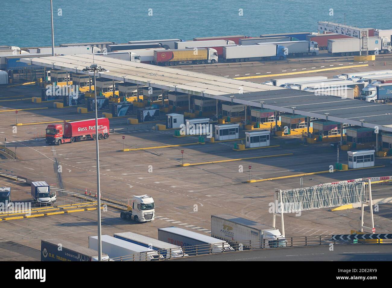 Dover, Kent, UK. 28 November, 2020. Photo Credit: Port of Dover seen ...
