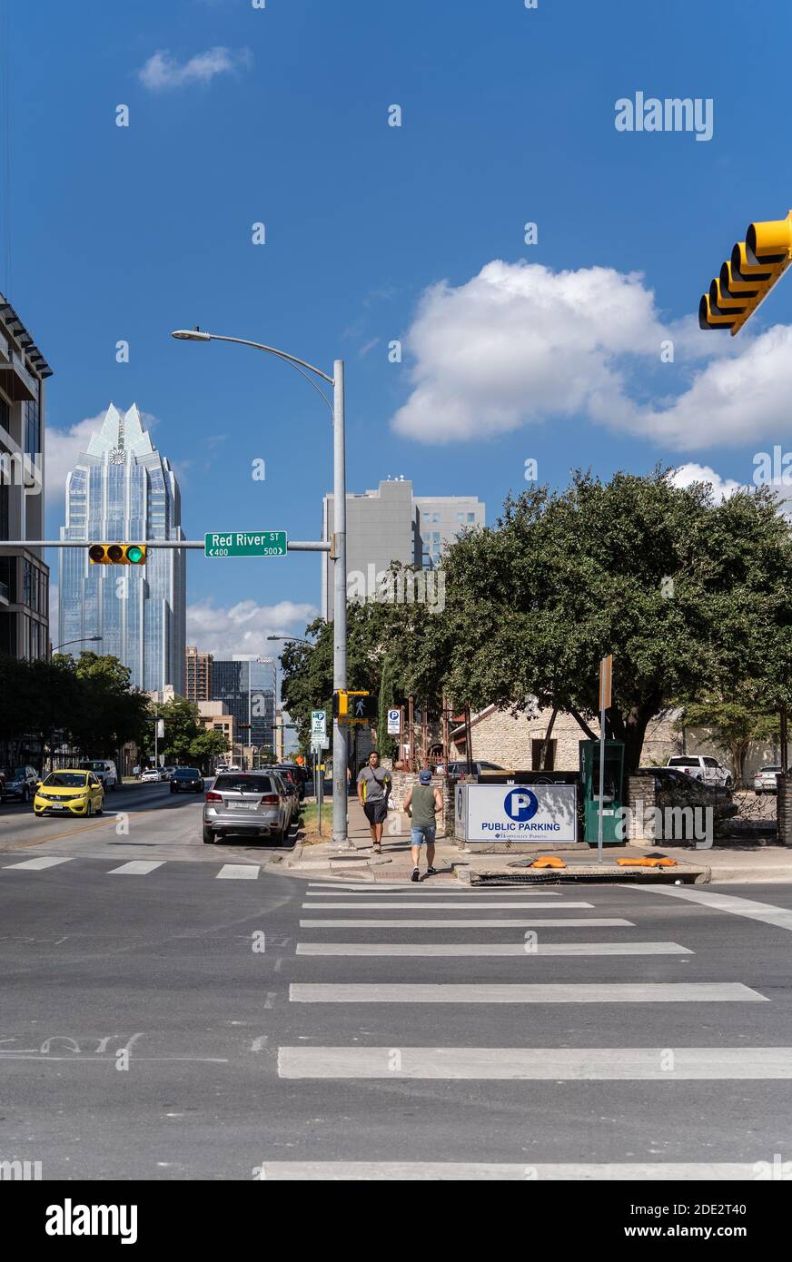 red river street, downtown austin Stock Photo - Alamy
