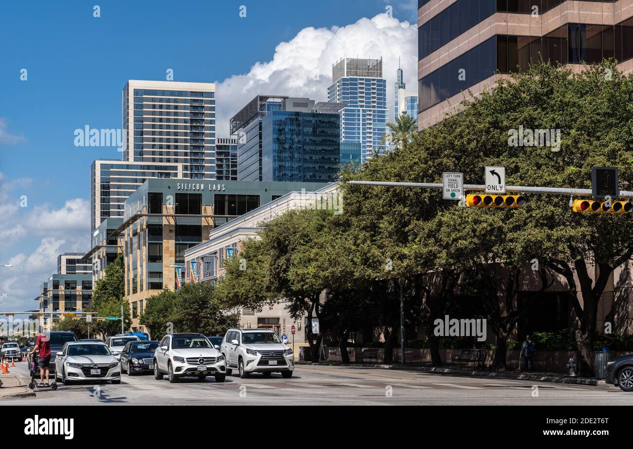 street scene downtown, austin Stock Photo - Alamy