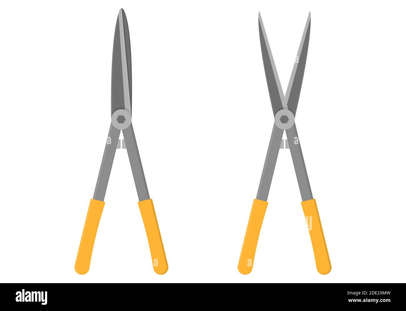 Gardening scissors isolated on white background. Gardening tools ...