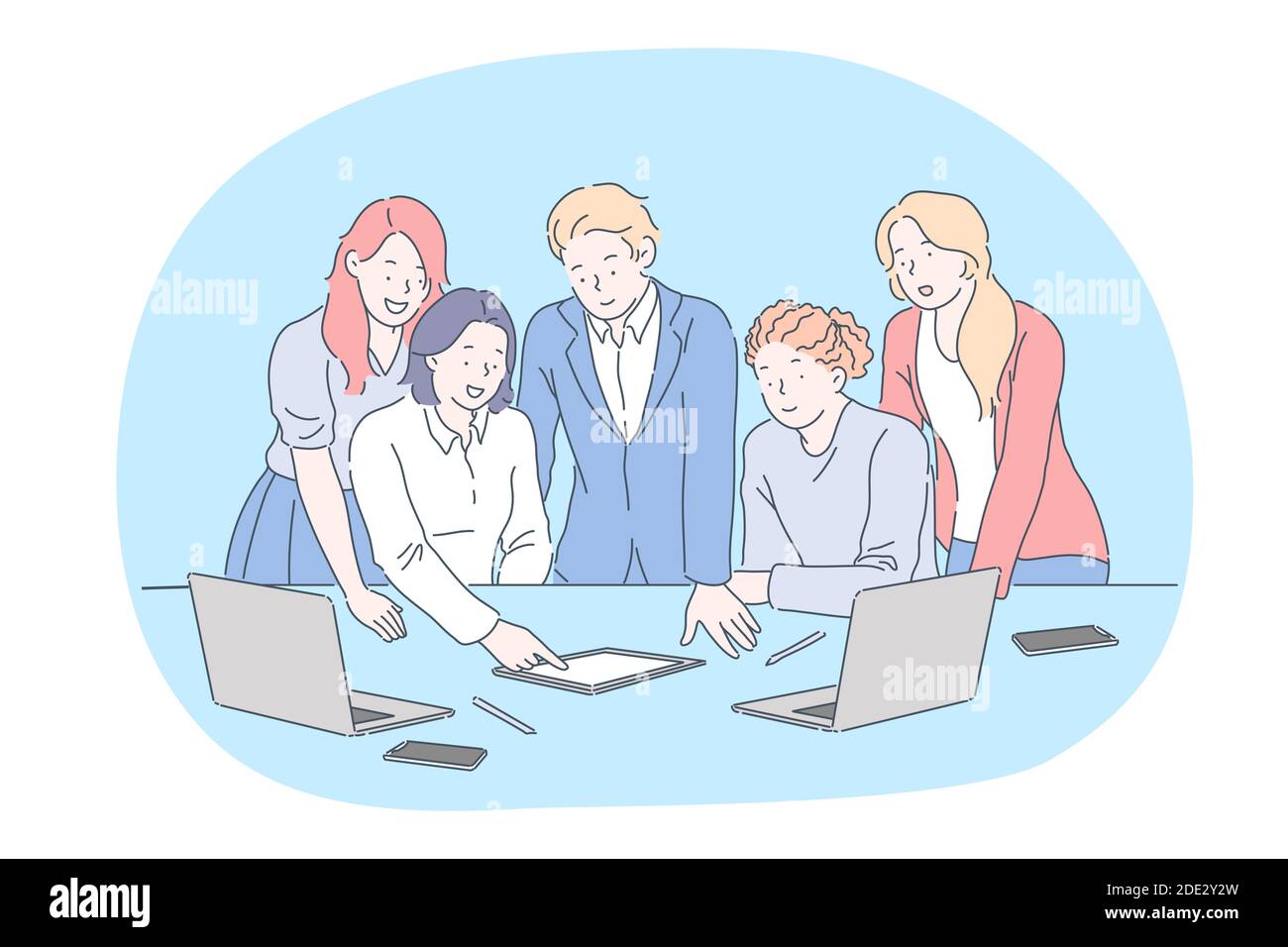 Coworking, brainstorm, business, partnership, team, discussion concept ...