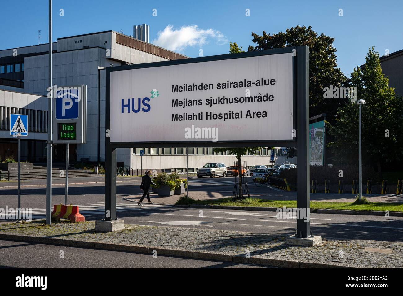 HUS Meilahti Hospital Area sign in Helsinki, Finland Stock Photo - Alamy