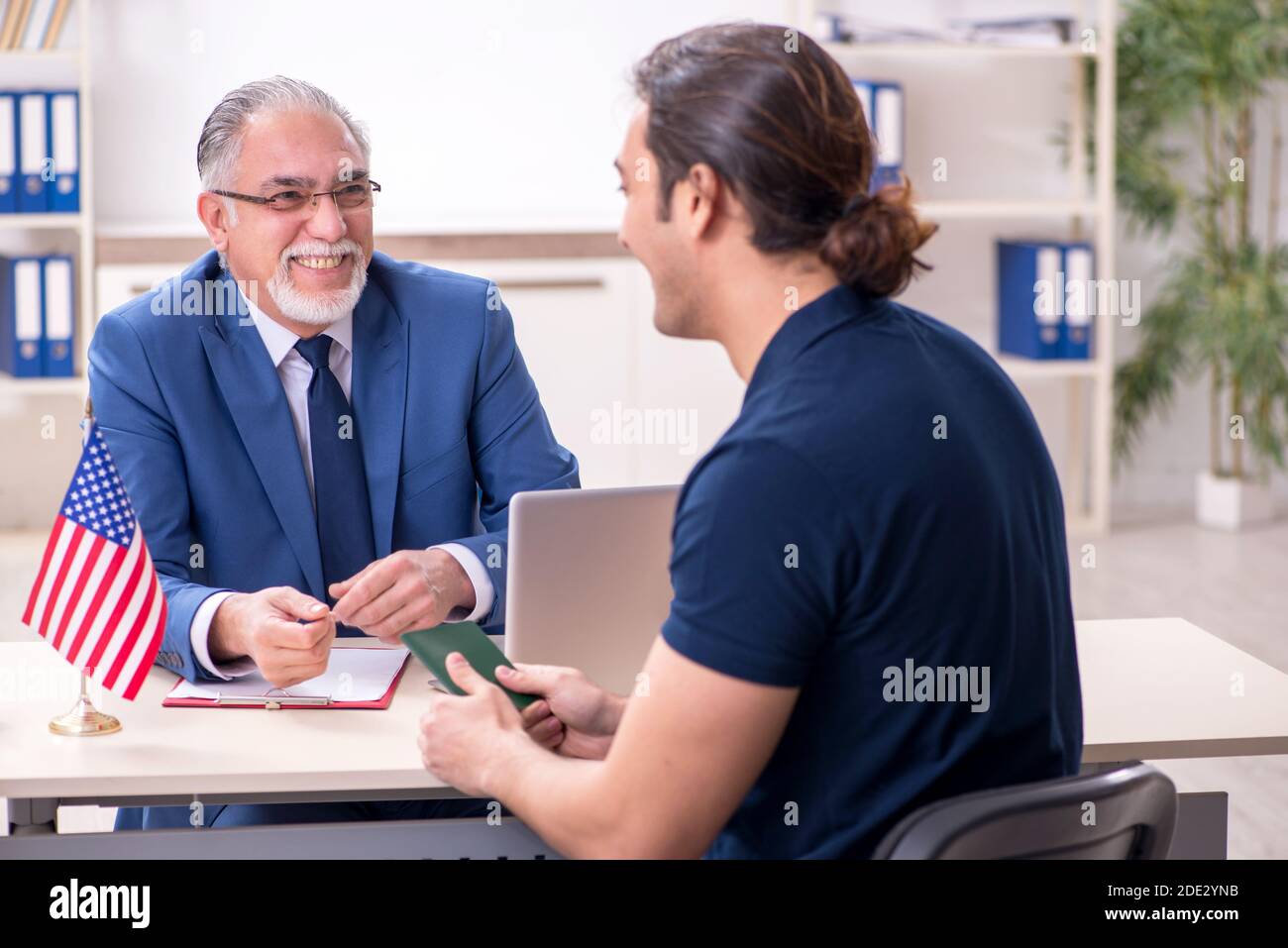 Us embassy visa applicant hi-res stock photography and images - Alamy