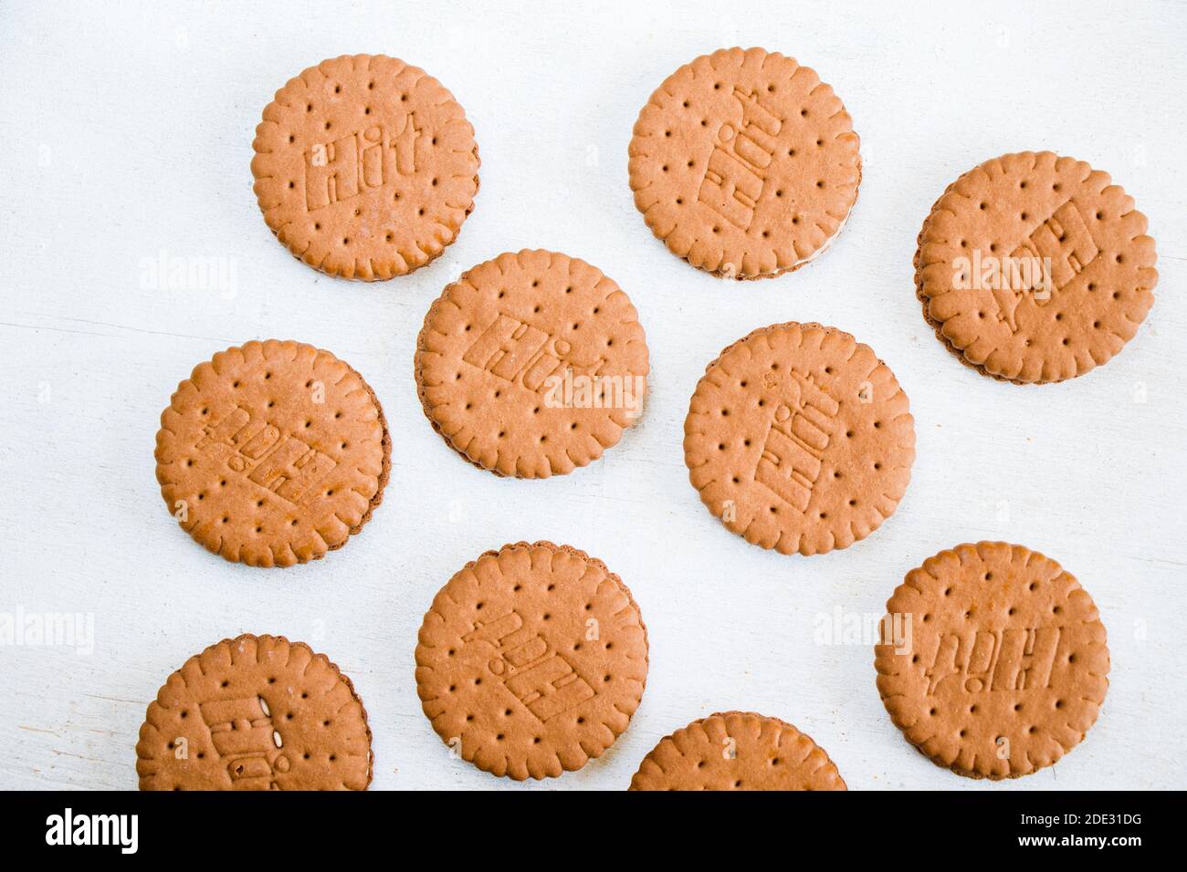 Tbilisi, Georgia - November 28, 2020: Hit cookies on the white ...