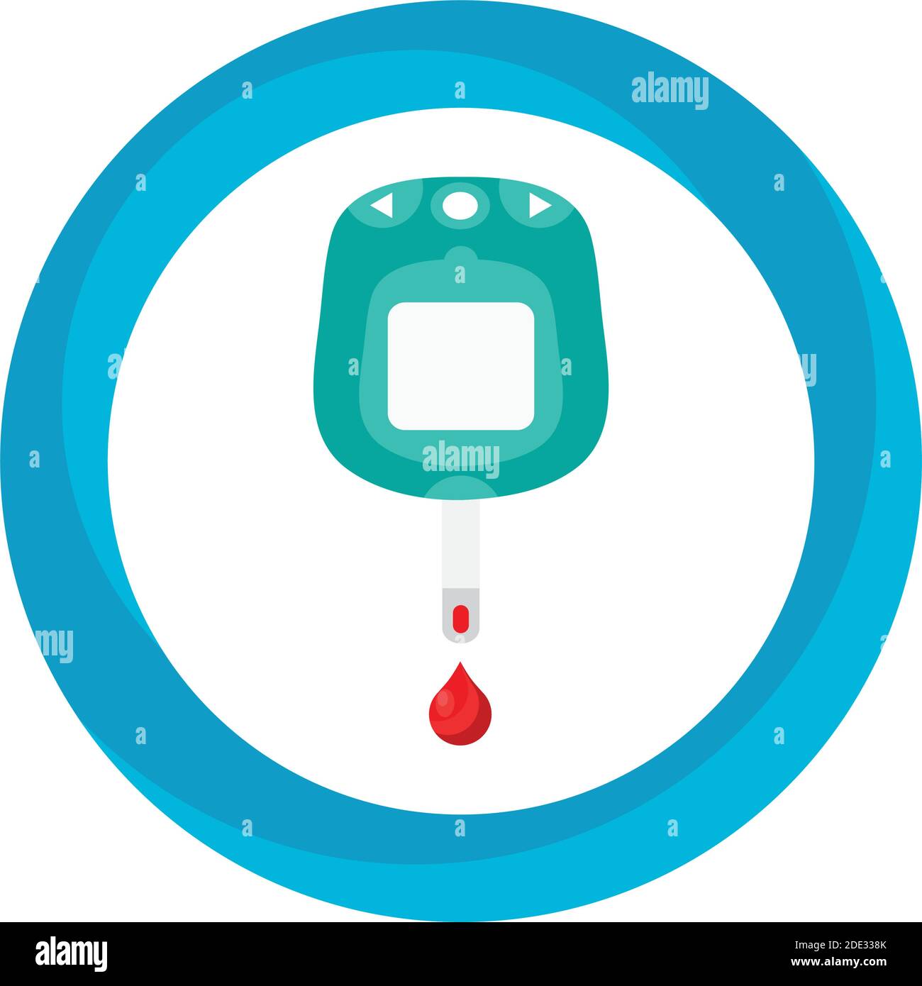 glucometer test device in circular frame Stock Vector Image & Art - Alamy