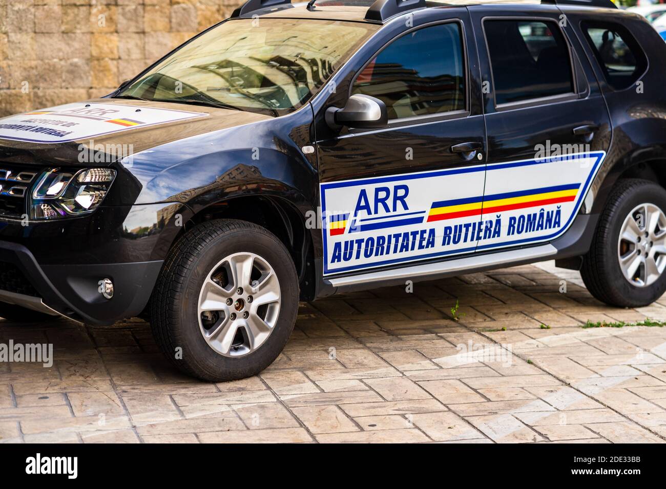 Romanian ARR (Autoritatea Rutiera Romana) car parked in Bucharest ...