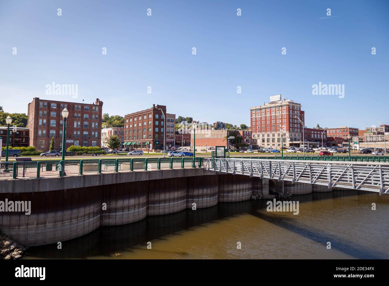 Pedestrian bridge in Dubuque, Iowa Stock Photo - Alamy