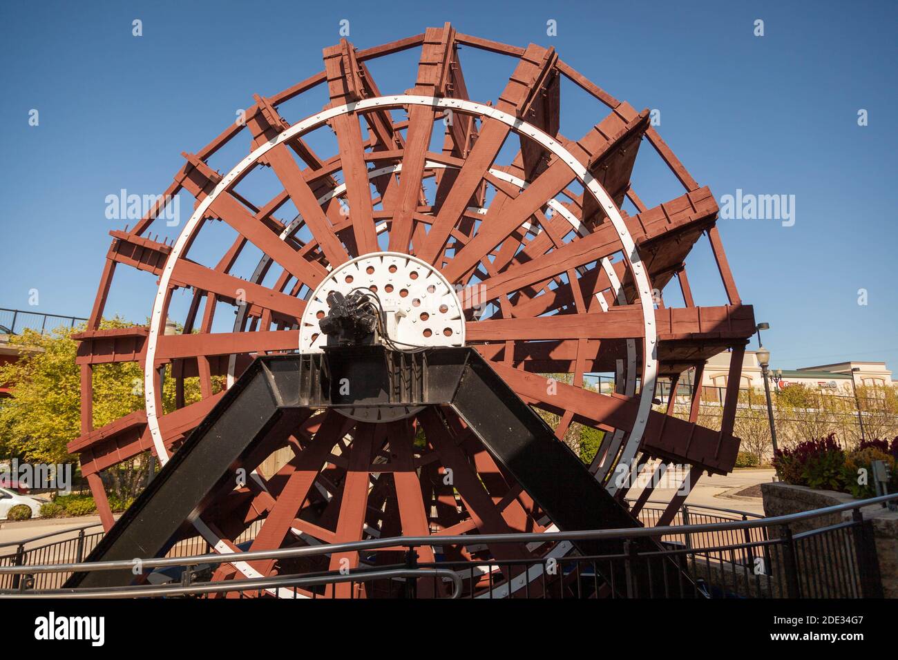 Paddle wheel display at museum Stock Photo - Alamy