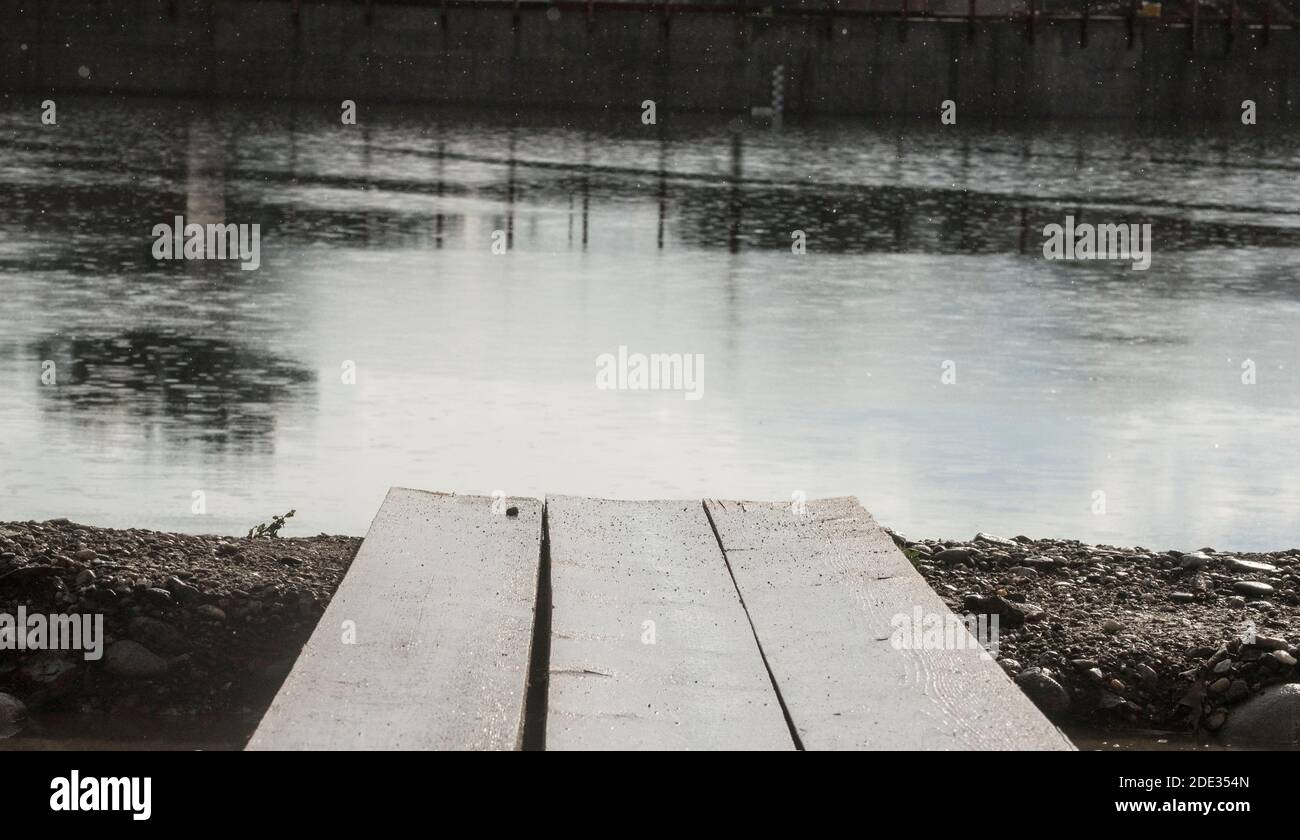 a pedestrian bridge or footbridge, construction for walking by foot ...