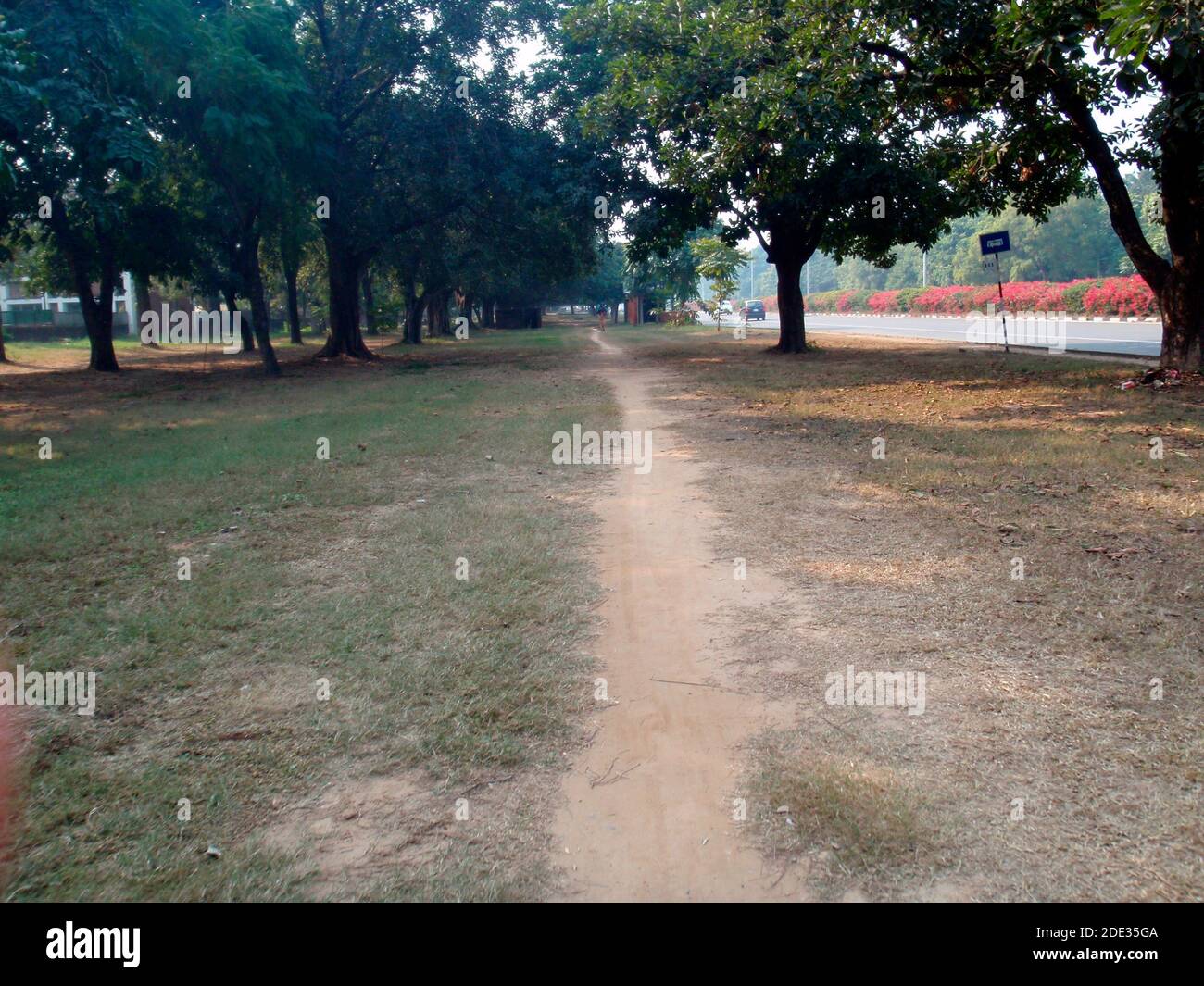 walking on a footpath or a bridle path, pedestrian traffic Stock Photo ...