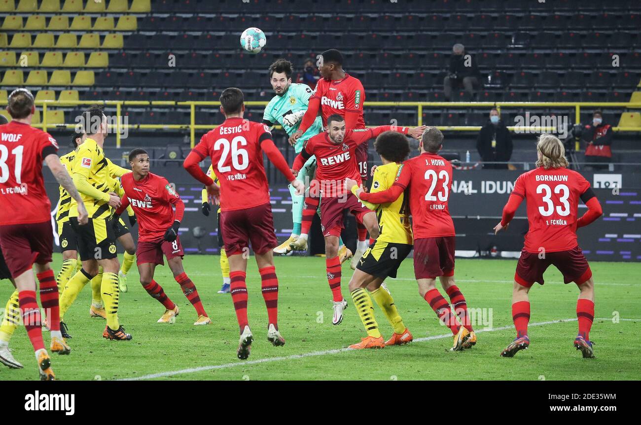 Dortmund, Deutschland. 28th Nov, 2020. firo: 11/28/2020 Soccer: Soccer: 1st Bundesliga season ...