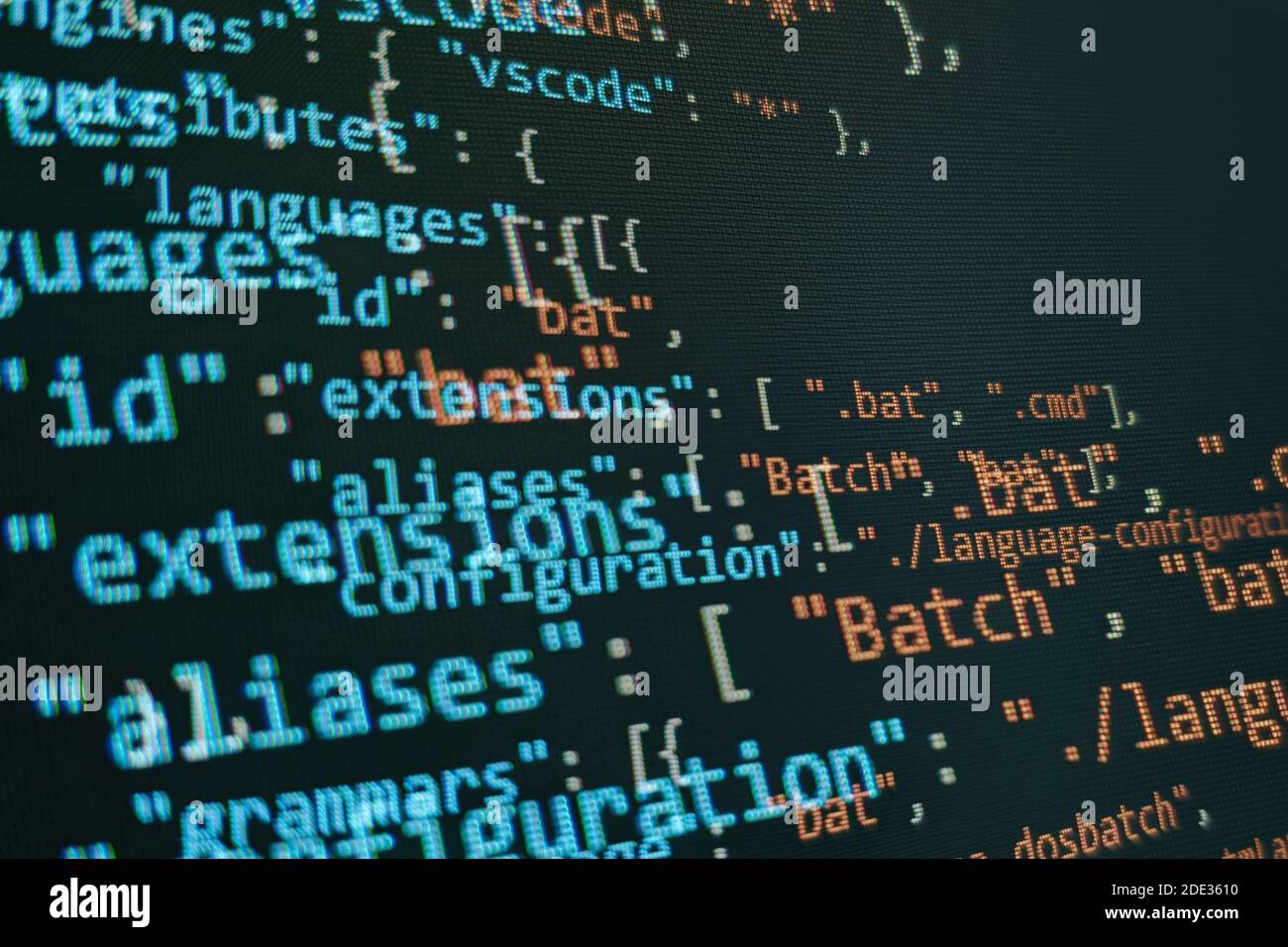 Monitor Closeup Of Function Source Code Abstract It Technology Background Software Source Code