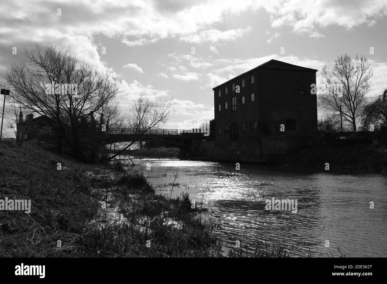 Buildings and rivers Black and White Stock Photos & Images - Alamy