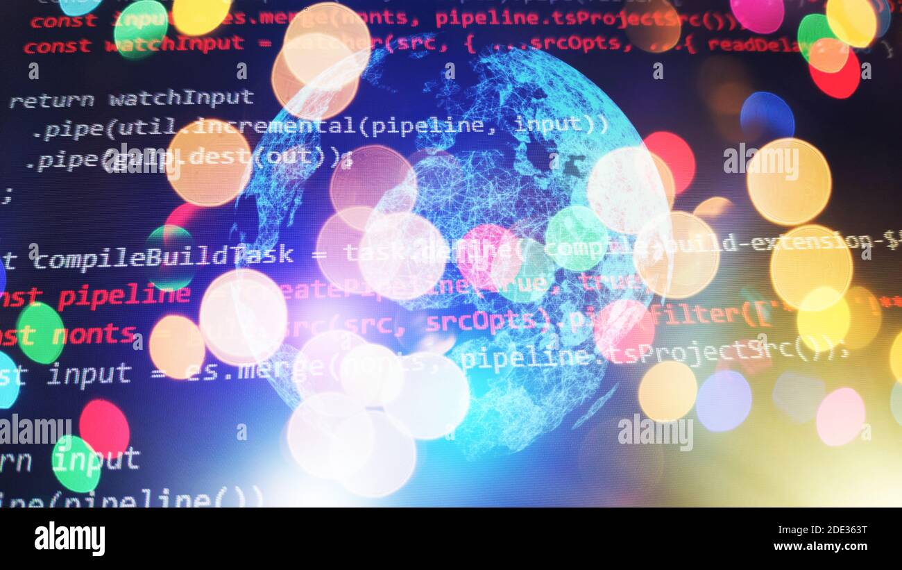 Monitor Closeup Of Function Source Code Abstract It Technology Background Software Source Code