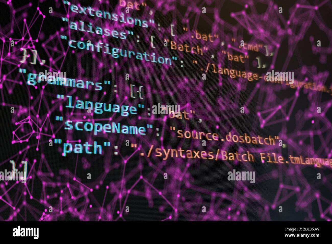 Abstract Computer Script Code Programming Code Screen Of Software