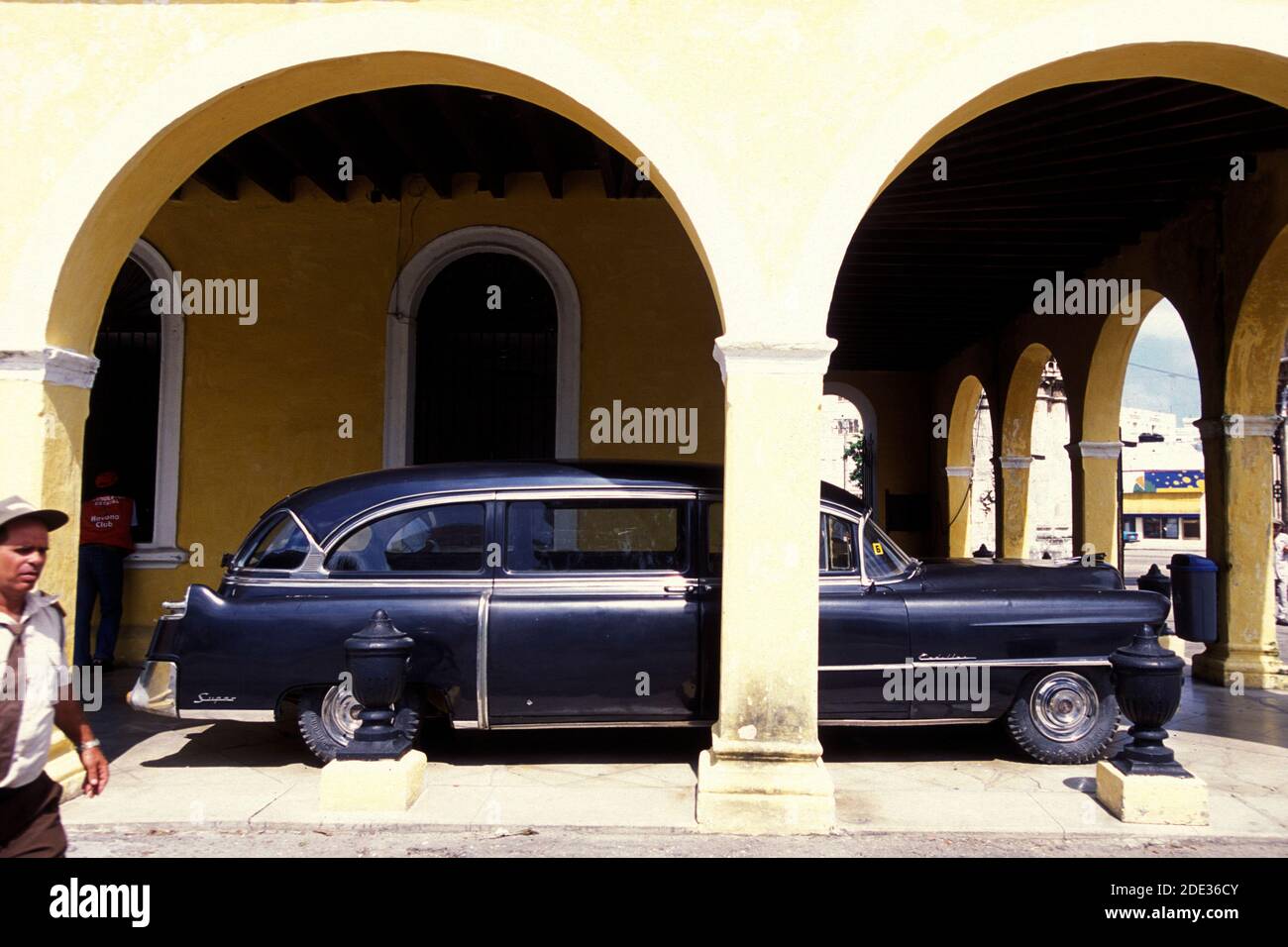 a hearse wagon from 1950s at the Cemetery of Necropolis Cristobal Colon ...