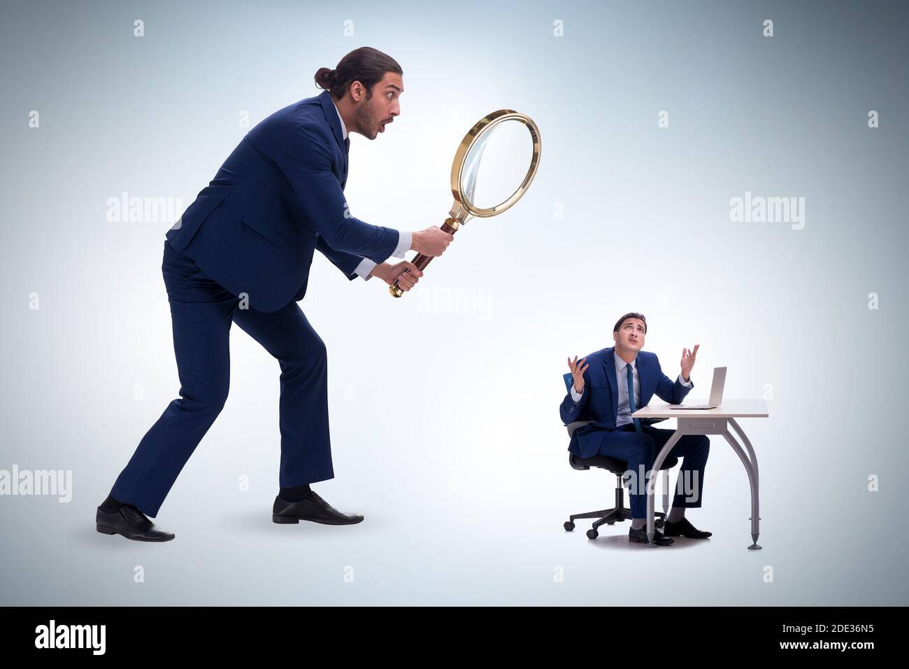 Concept of employee monitoring by the boss Stock Photo - Alamy