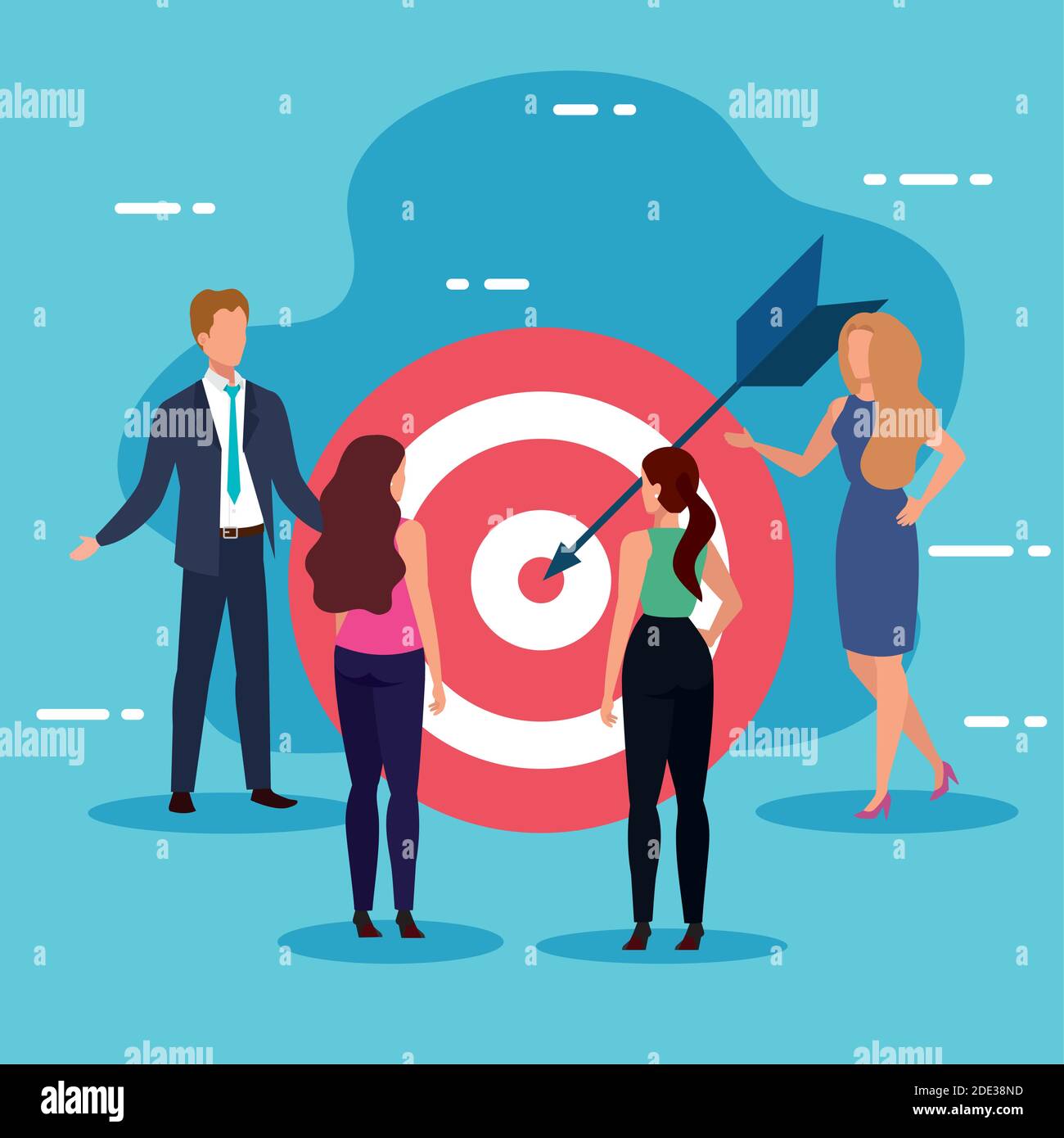 Creative people with target vector design Stock Vector Image & Art - Alamy