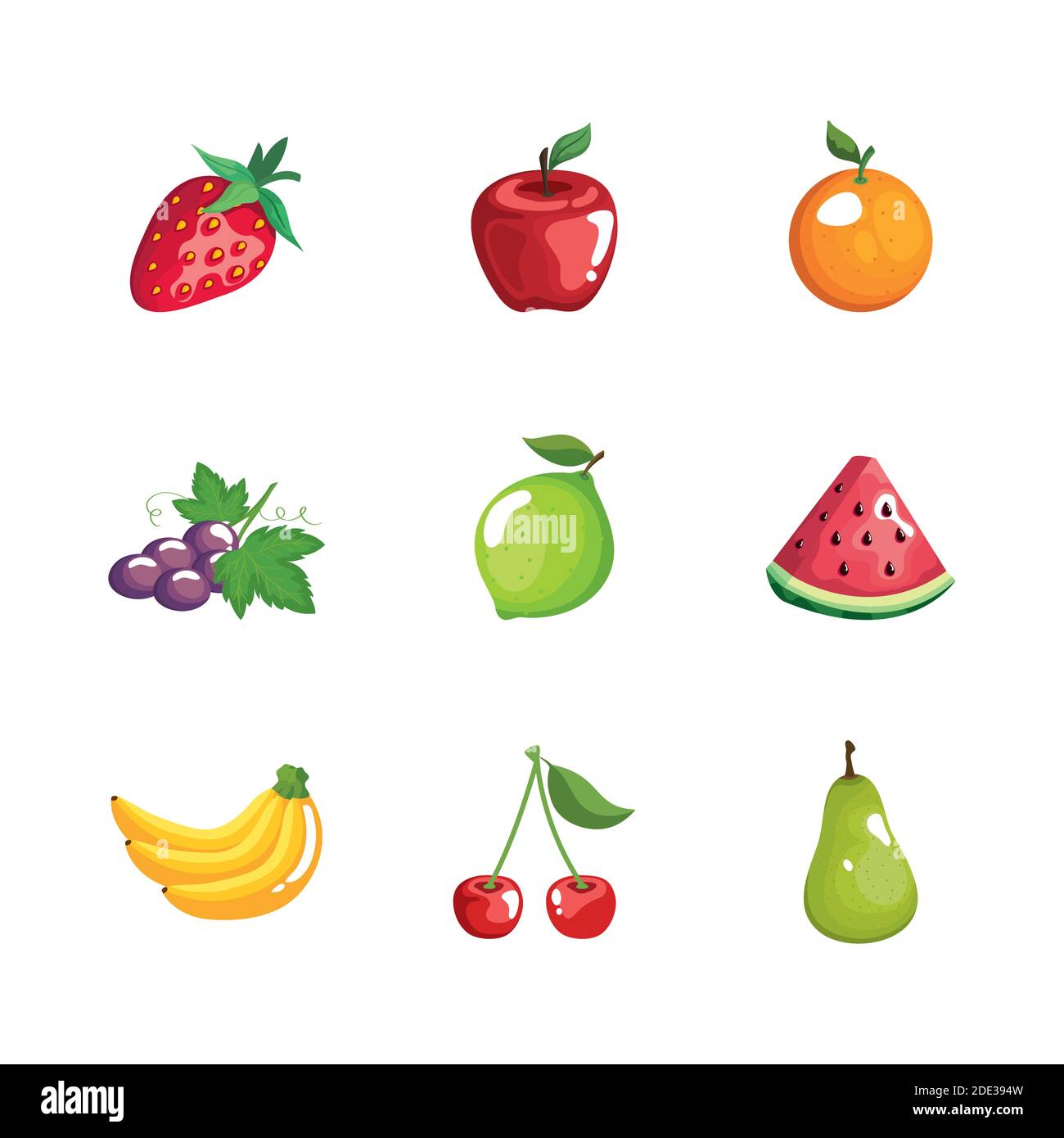 fruits icon set vector design Stock Vector Image & Art - Alamy