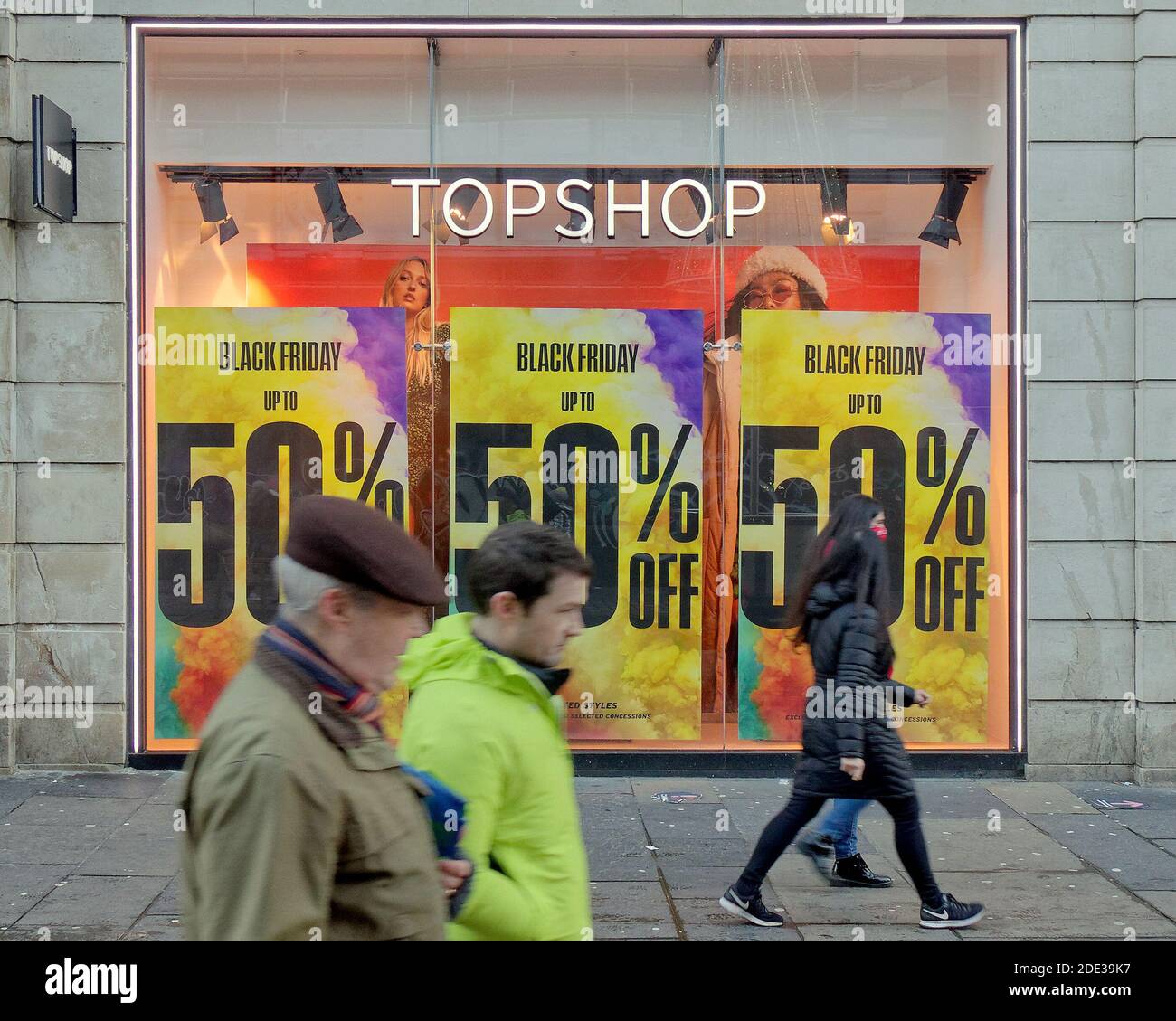 Glasgow, Scotland, UK, 28th November, 2020:Top shop, janes pringle are ...
