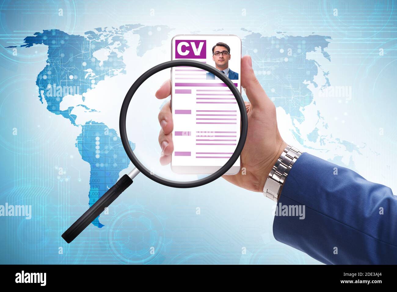 Recruitment and employment concept with the cv Stock Photo - Alamy