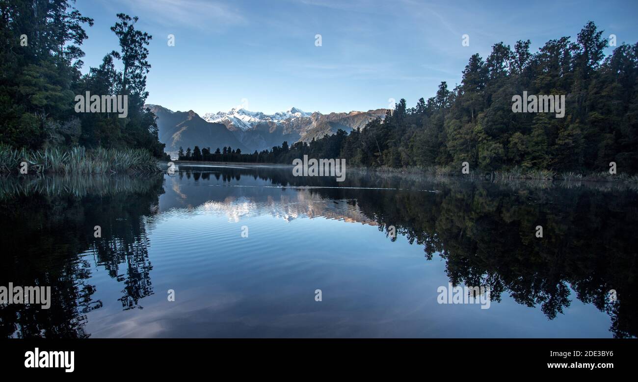 Lake Matheson providing stunning reflections of New Zealand's highest ...