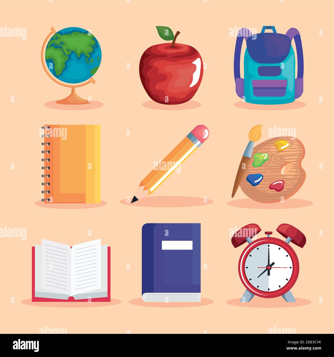 Back to school icon set vector design Stock Vector Image & Art - Alamy