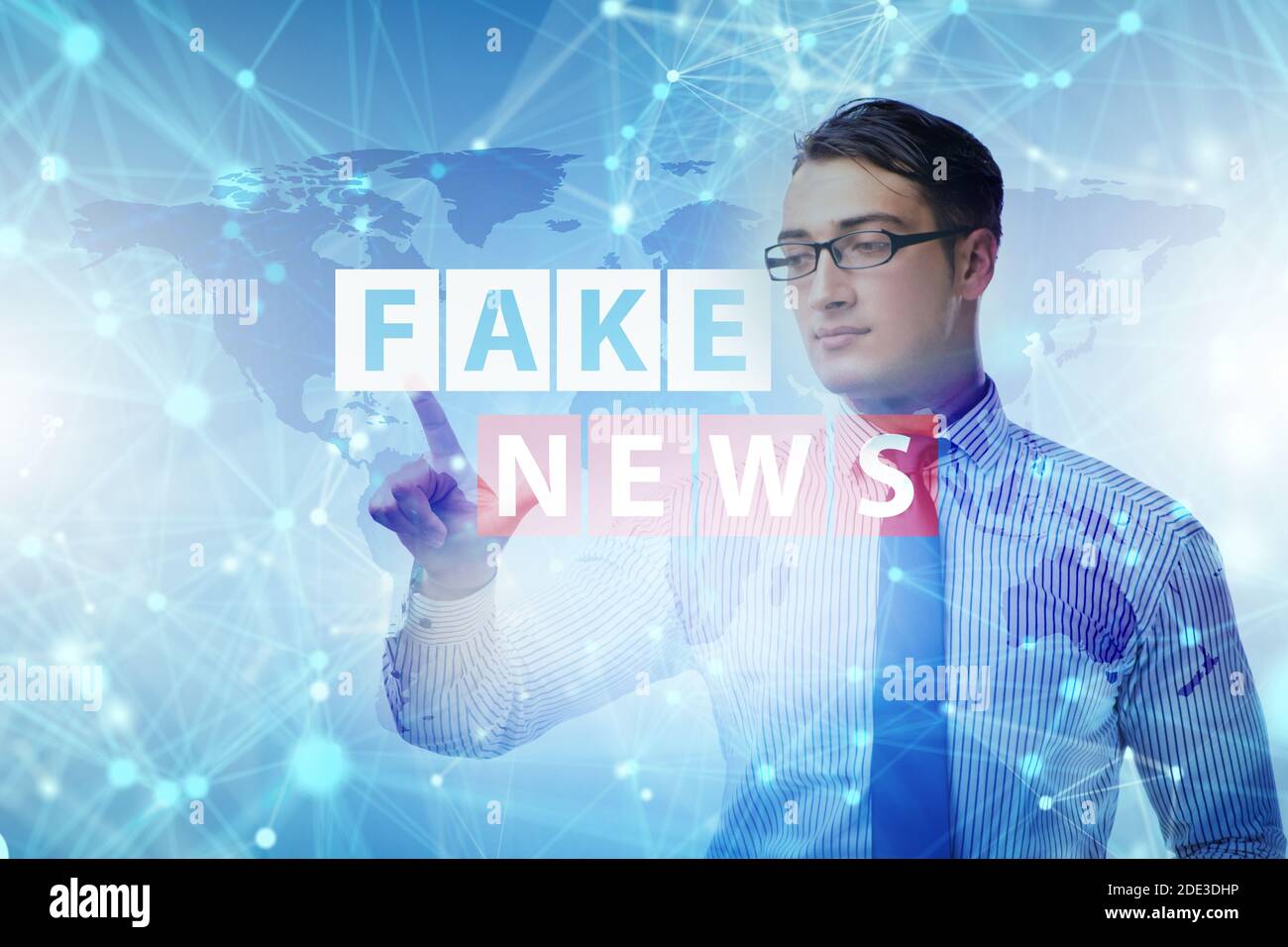 Fake news concept in the information manipulation concept Stock Photo ...