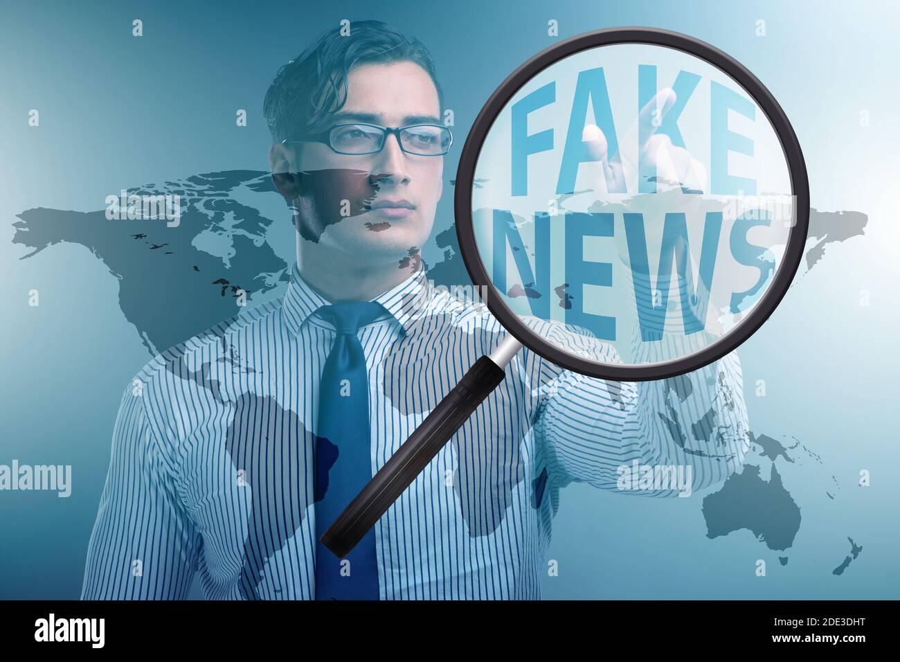 Fake news concept in the information manipulation concept Stock Photo ...