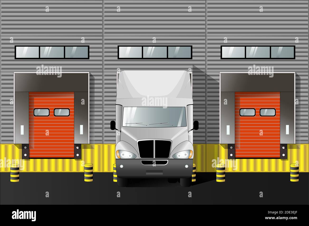 Warehouse building storage entrance Stock Vector Images - Alamy