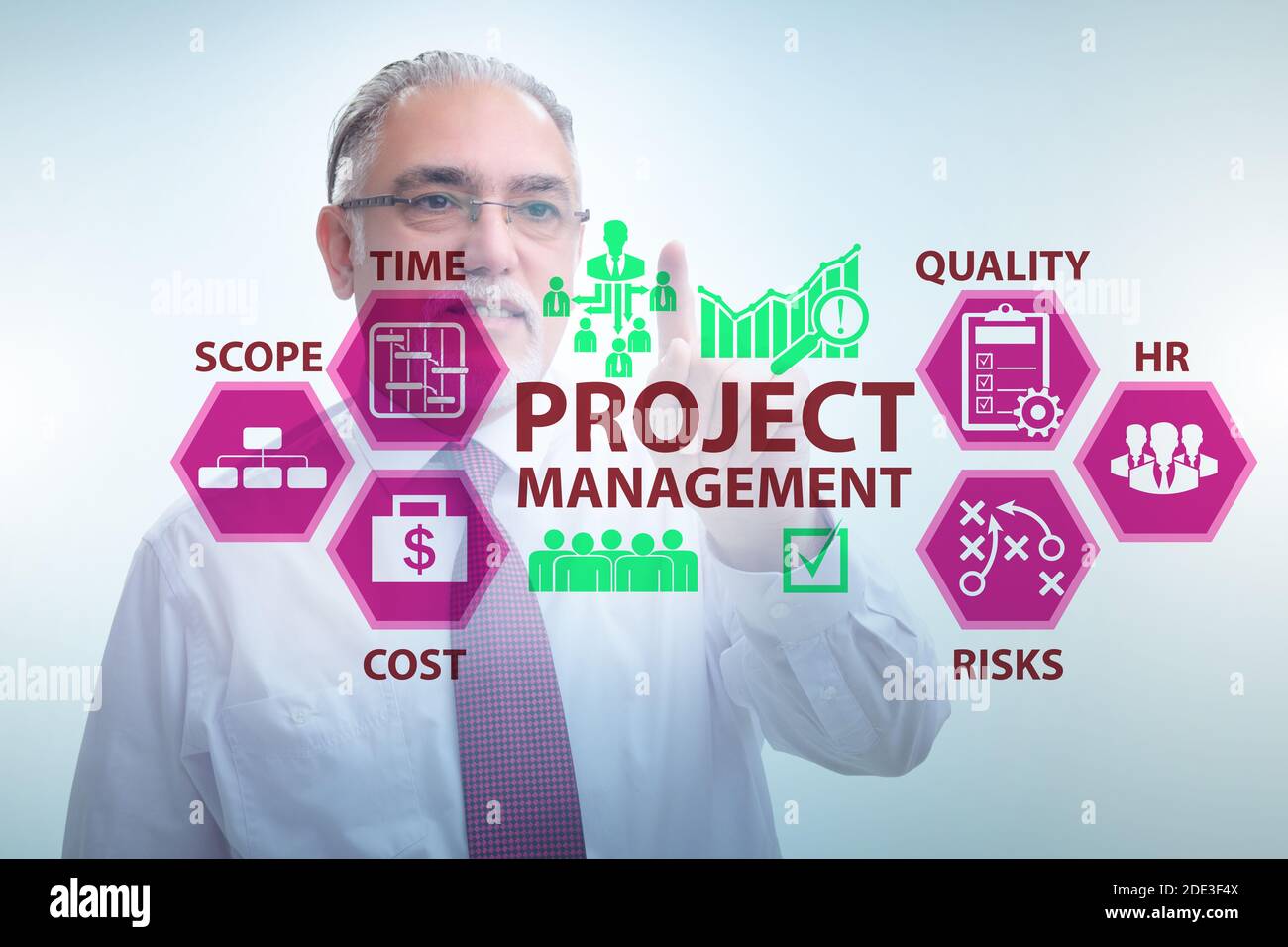 Concept of project management with the business people Stock Photo - Alamy