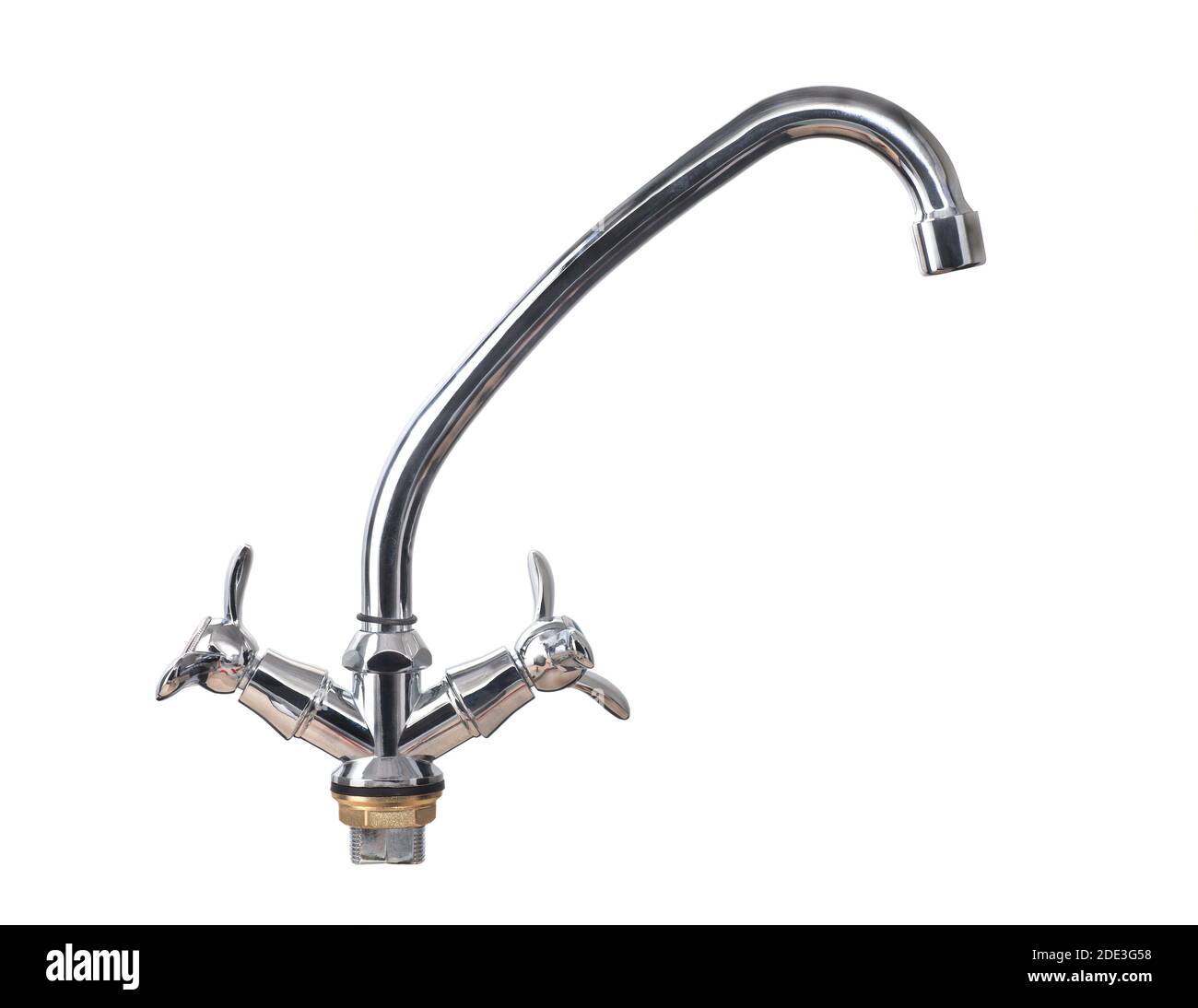 Modern kitchen faucet isolated on white background Stock Photo - Alamy