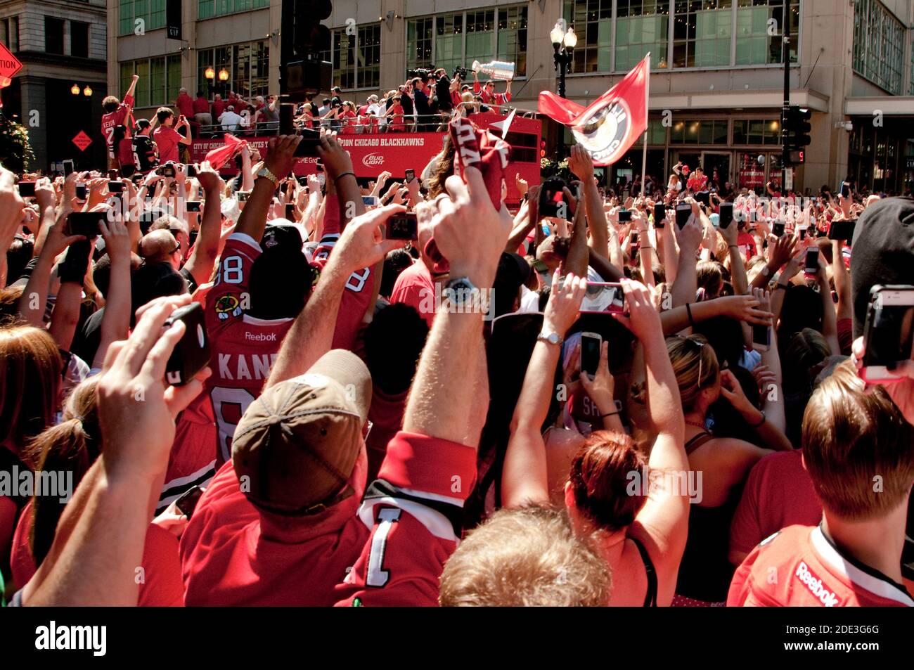Chicago, USA. 28 Jun, 2013. Blackhawk fans gathered watching the ...