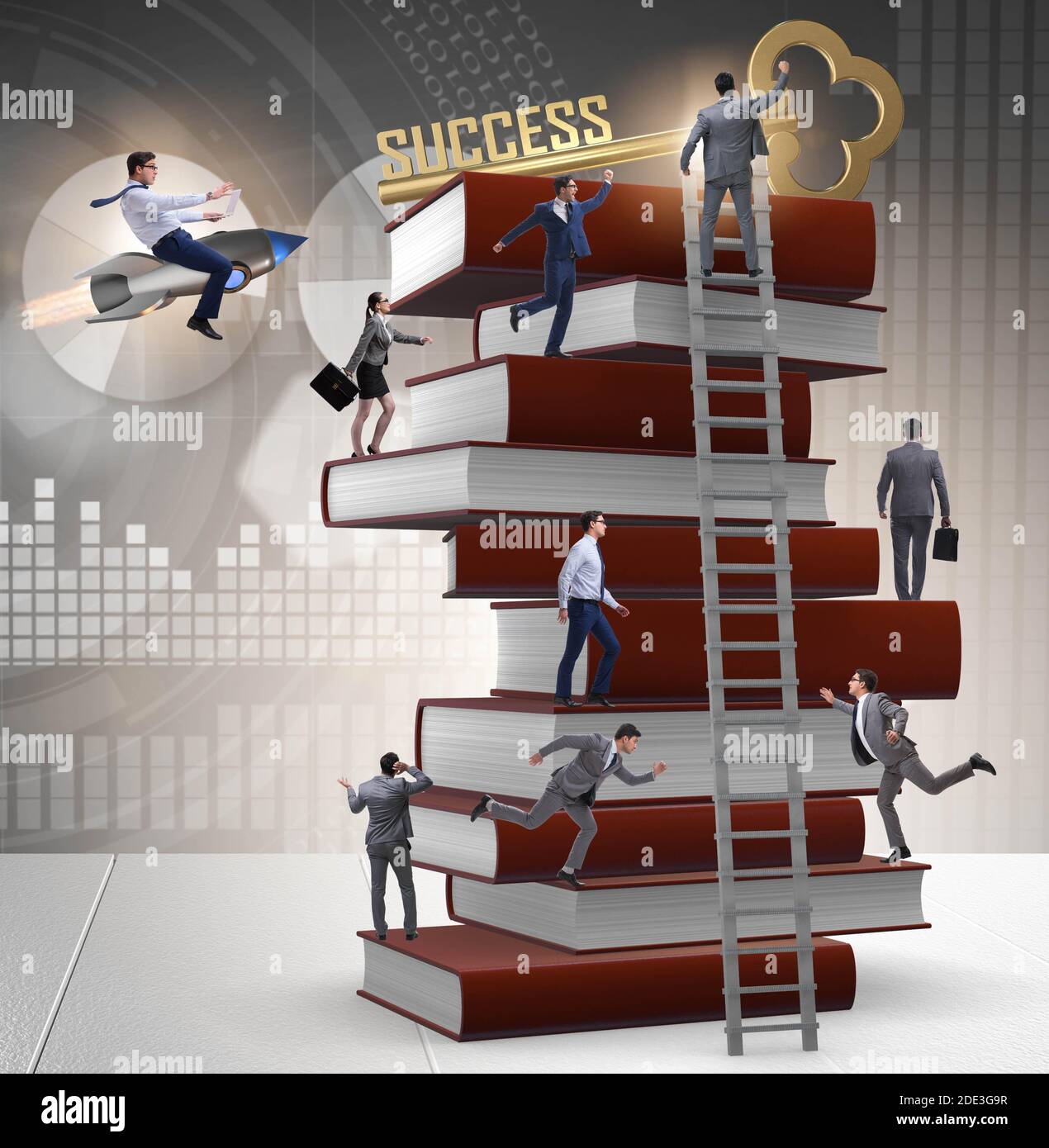 The education concept with books and people Stock Photo - Alamy