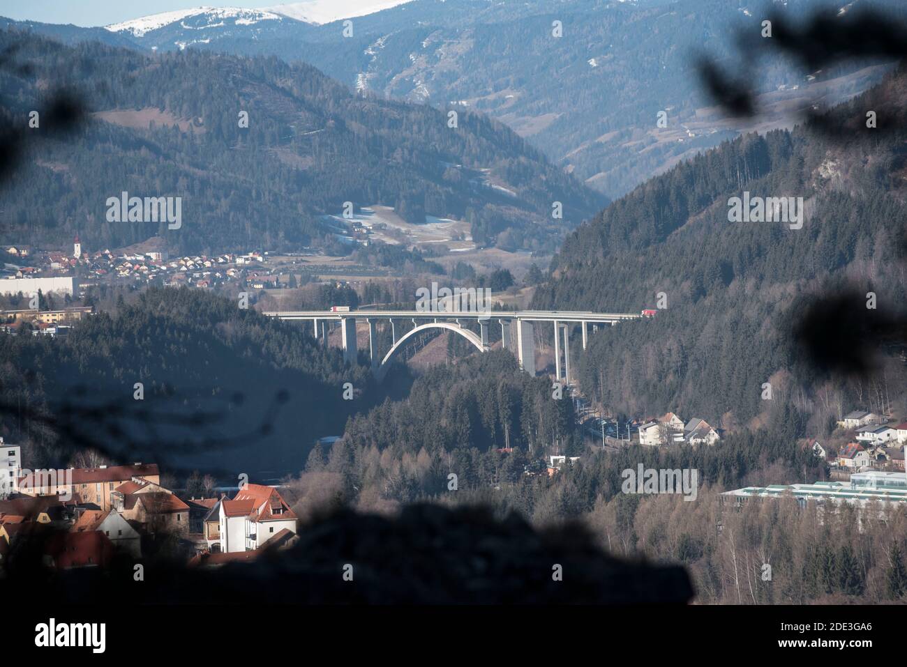a freeway or highway bridge for vehicle traffic and transport Stock ...