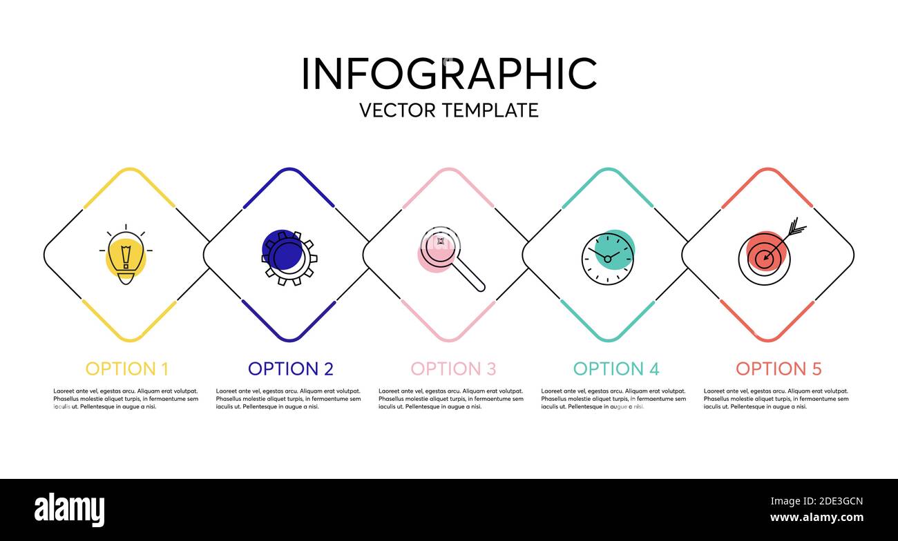 5 steps infographic hi-res stock photography and images - Alamy