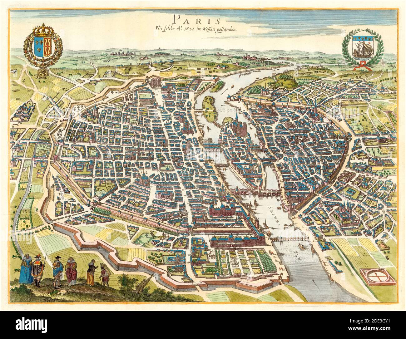 Paris 1600s map hi-res stock photography and images - Alamy