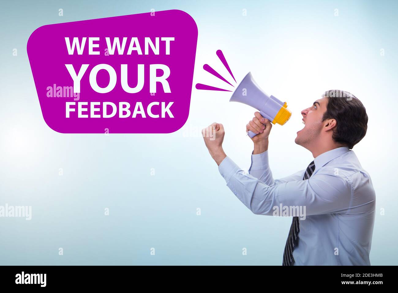 Concept of receiving feedback from the customers Stock Photo - Alamy
