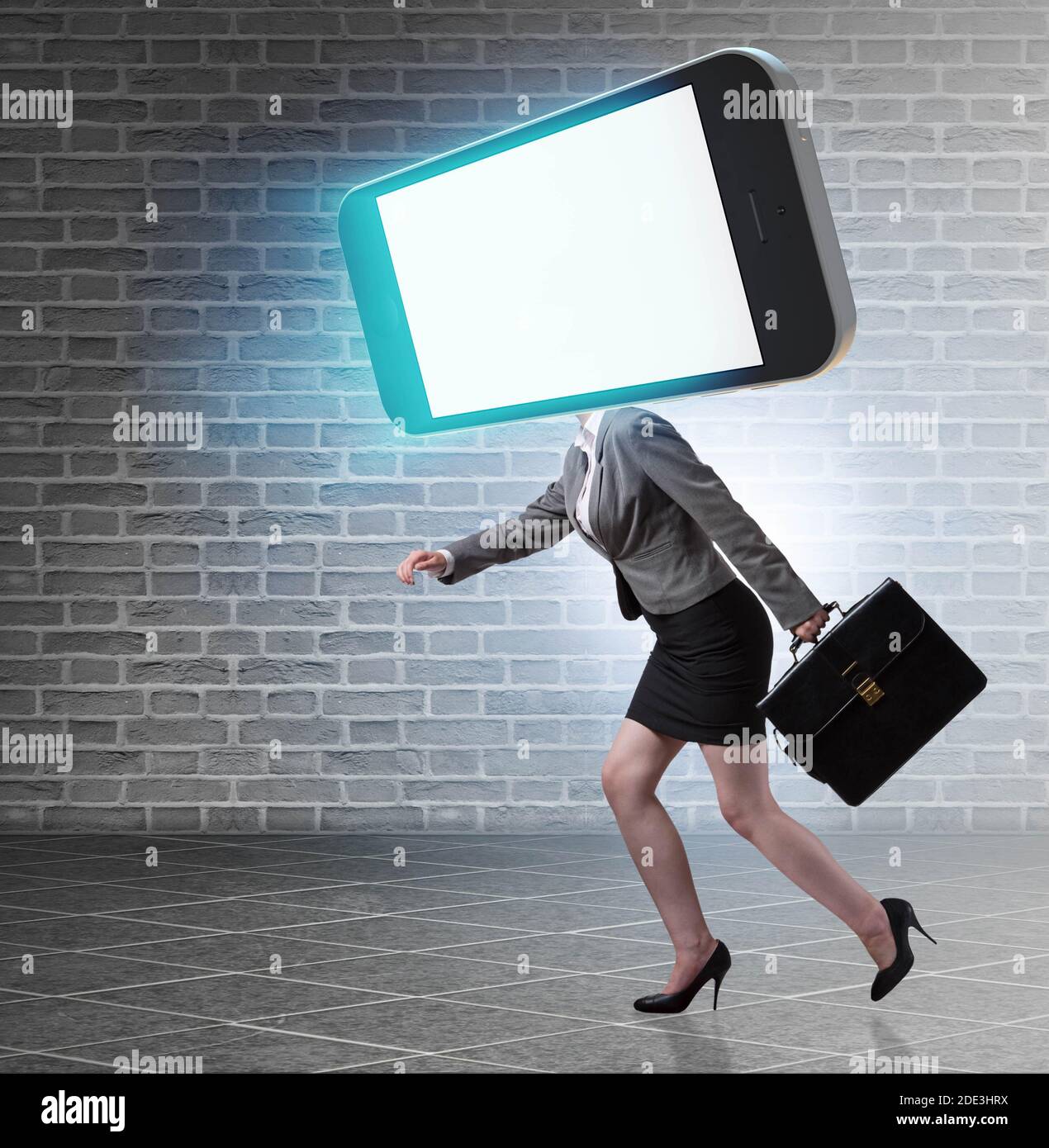 The mobile phone zombie under the influence of smartphone Stock Photo ...