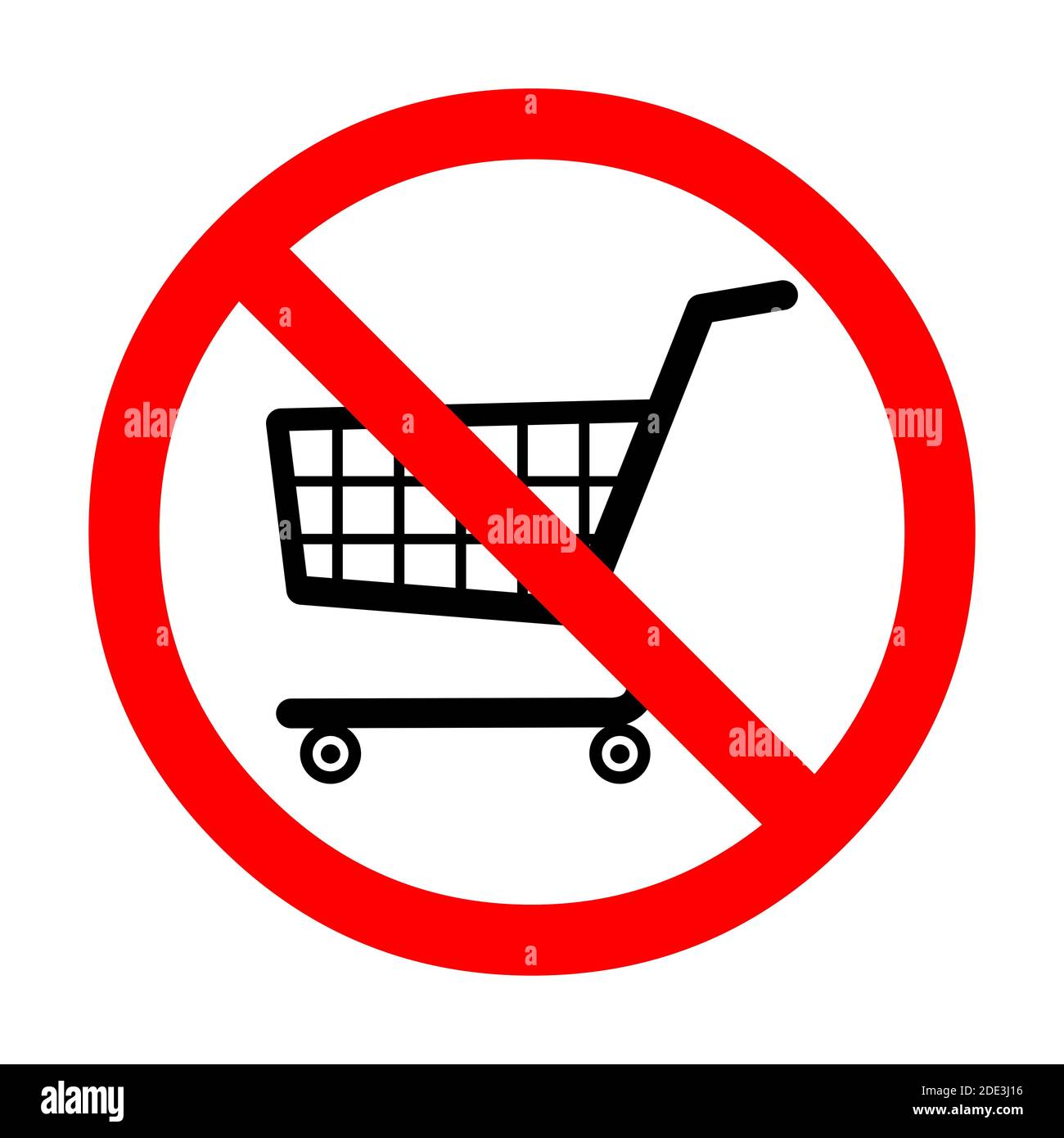 No shopping cart sign Stock Photo - Alamy