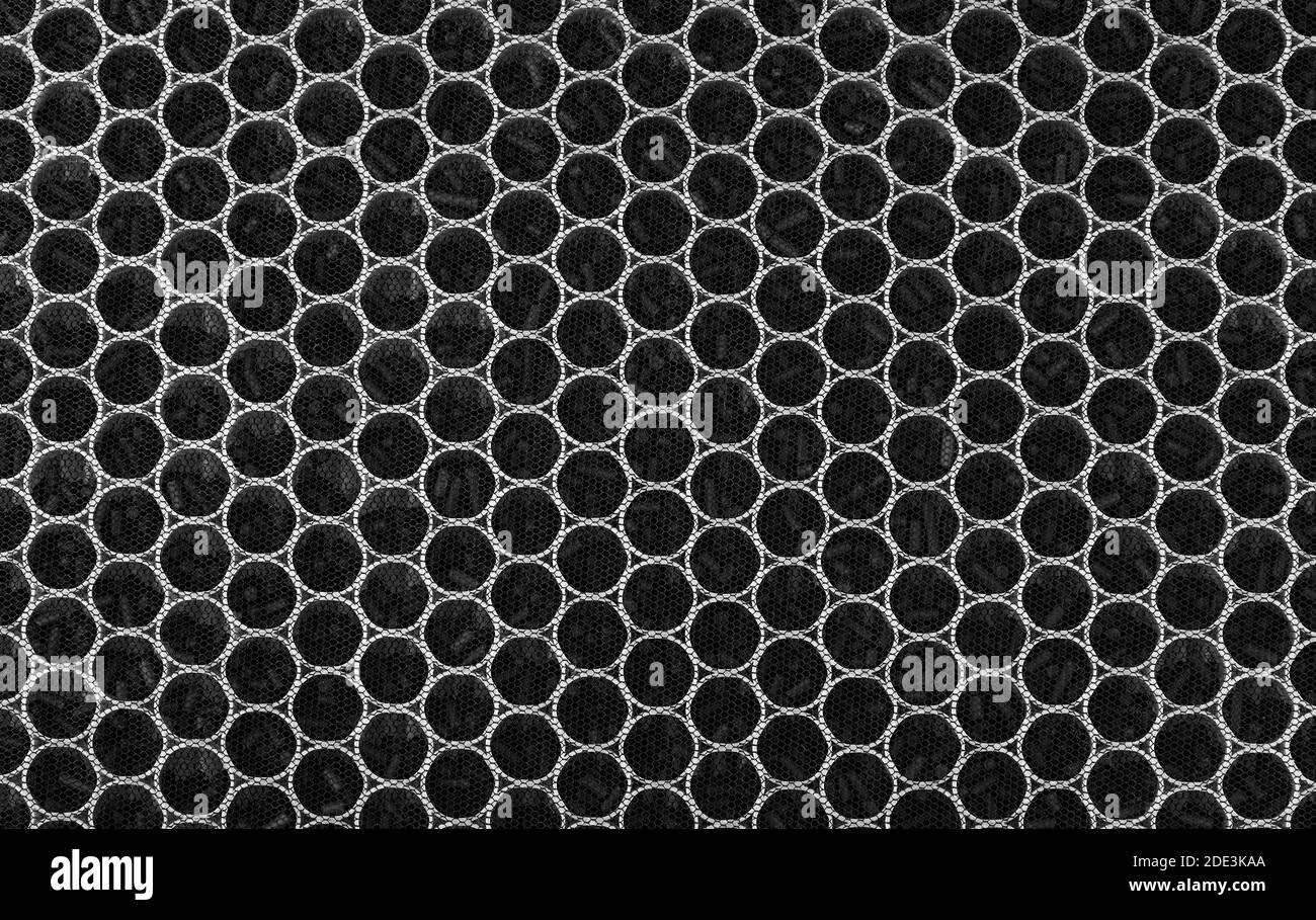 Multi-stage air filter with UV radiation and activated carbon granules ...