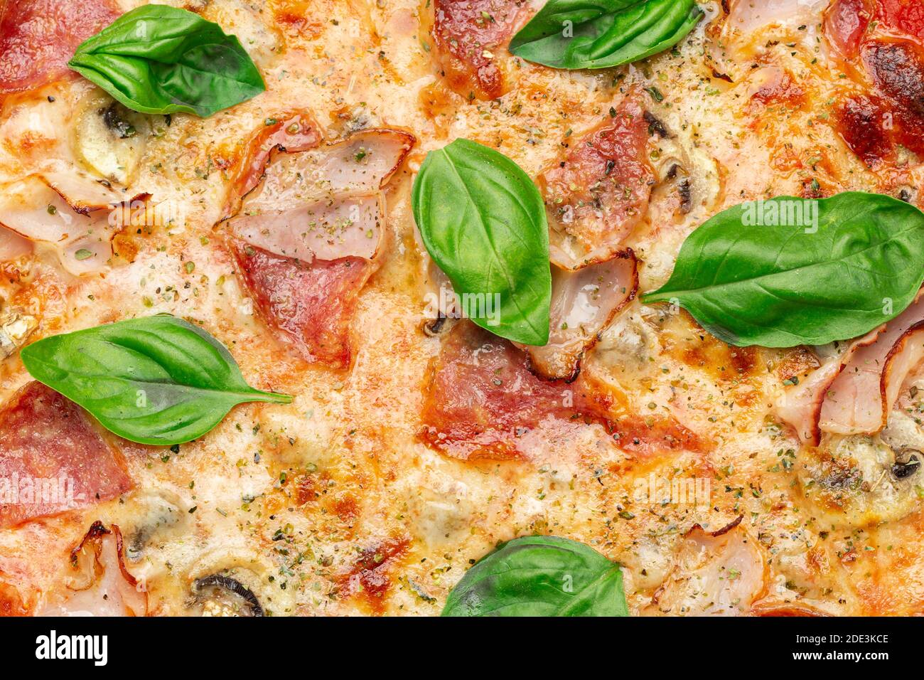 Pizza background. Italian food. Top view Stock Photo - Alamy