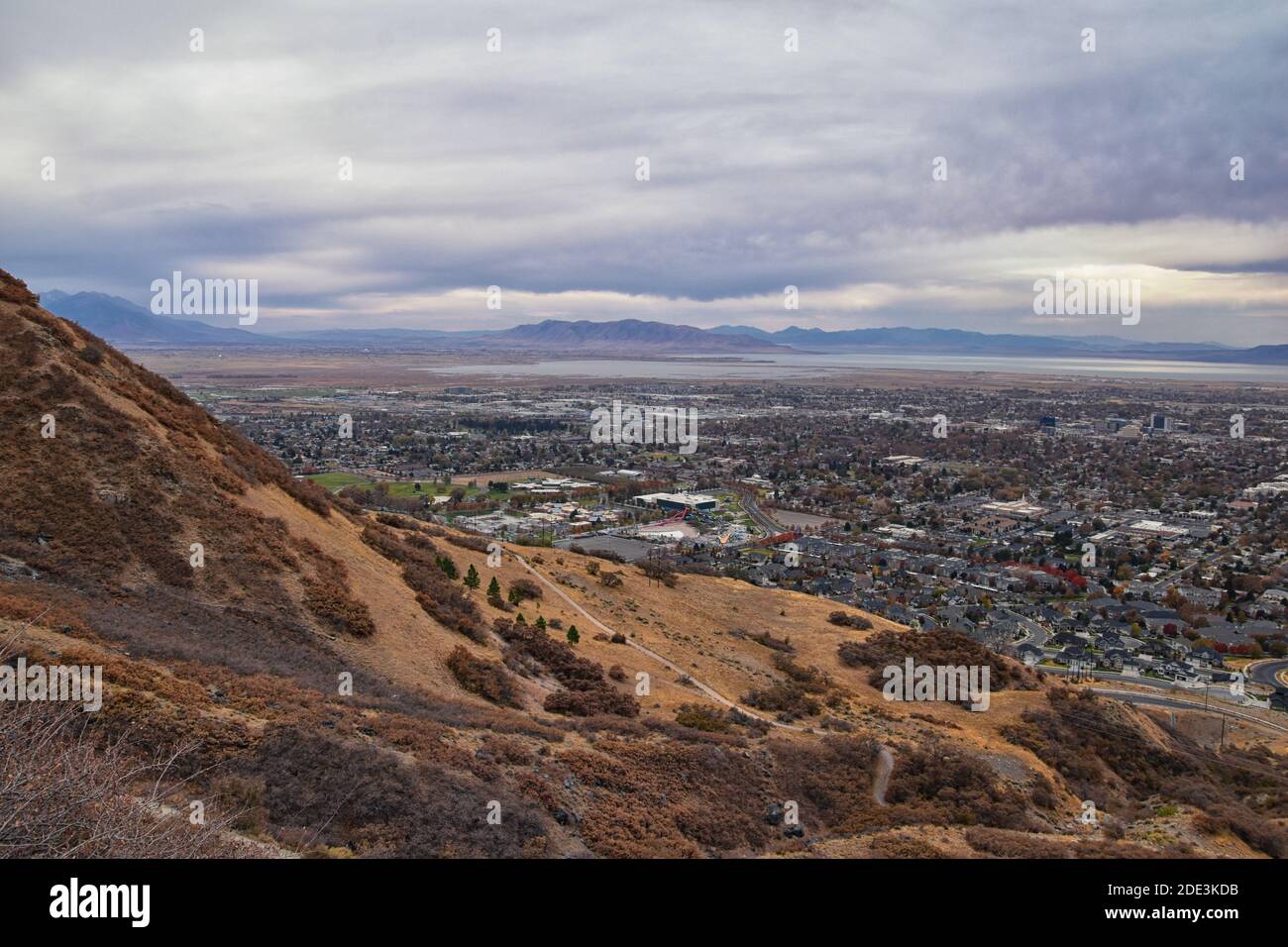 Slide Canyon views from hiking trail fall leaves mountain landscape, Y ...