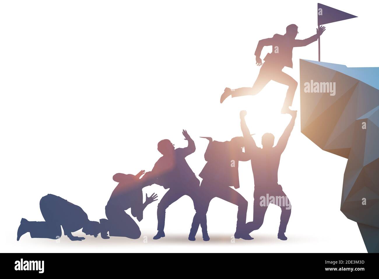 Career progression concept with businessman climbing the stairs Stock ...