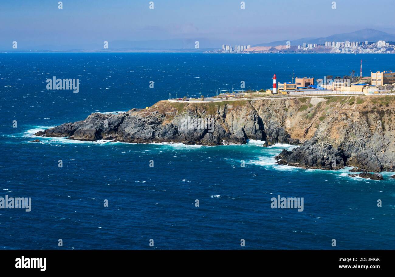 Punta Angeles Lighthouse, Playa Ancha, Valparaiso, Chile Stock Photo ...
