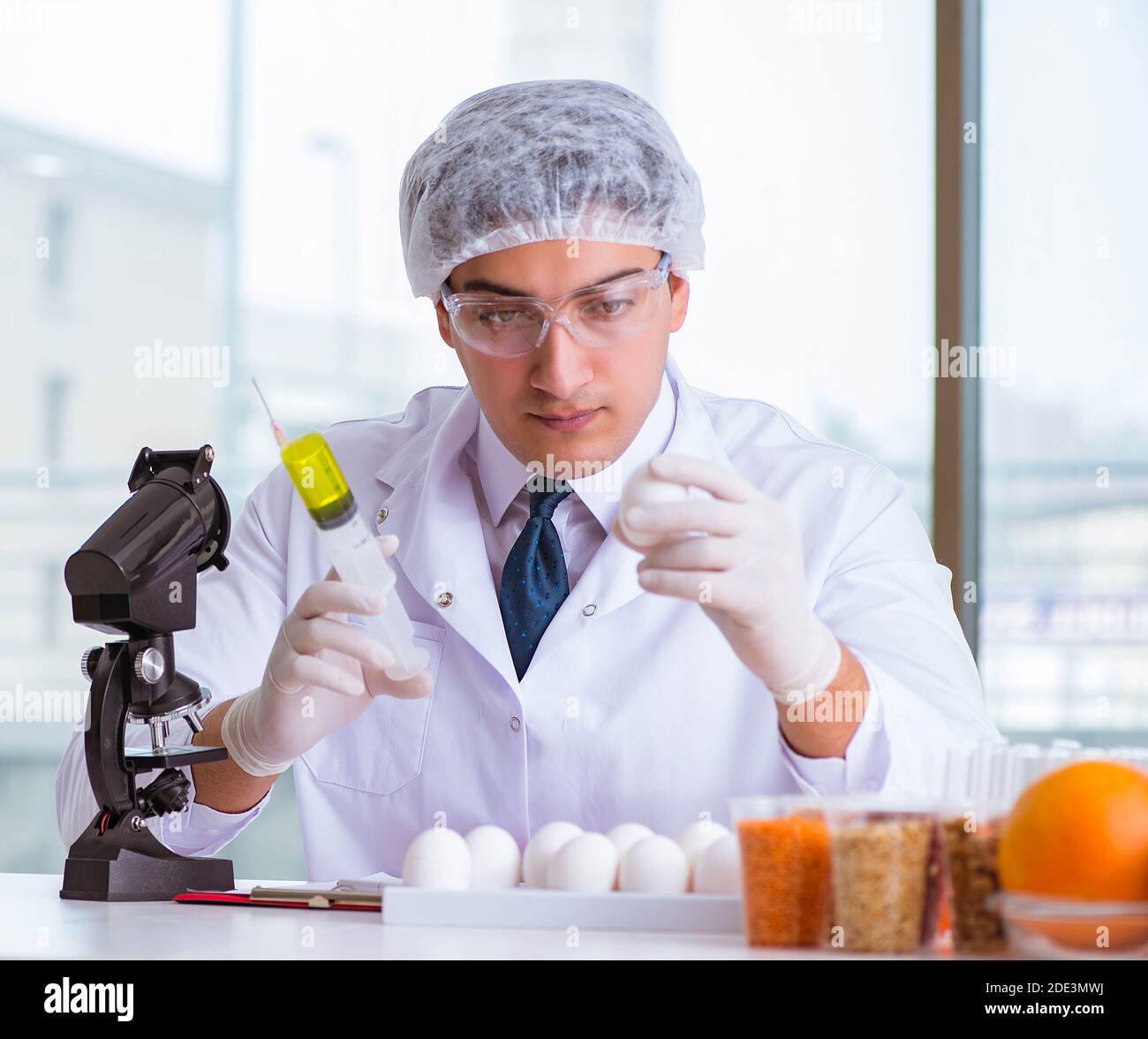 The nutrition expert testing food products in lab Stock Photo - Alamy